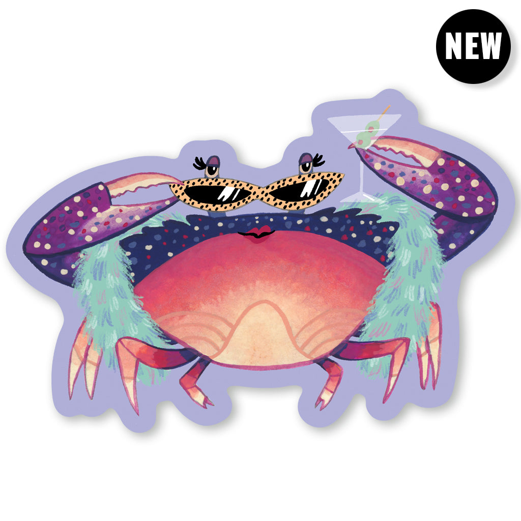Absolutely Crab-ulous Sticker — Party Mouse Studio