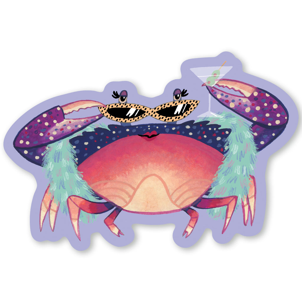 Crab Sticker by Party Mouse Studio