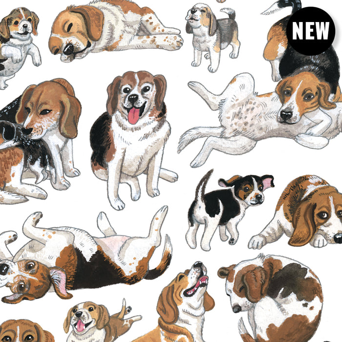 Beagle Dog Art Print by Party Mouse Studio