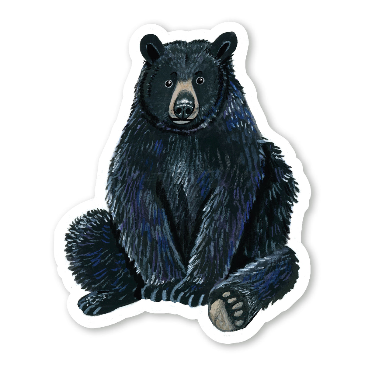 Black Bear Sticker — Party Mouse Studio