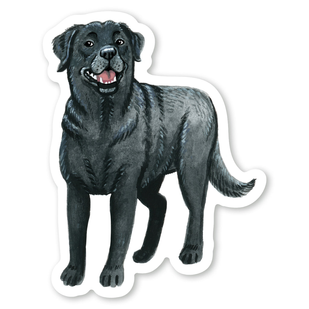 Black Labrador Sticker by Party Mouse Studio