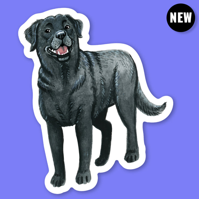 Black Labrador Sticker by Party Mouse Studio