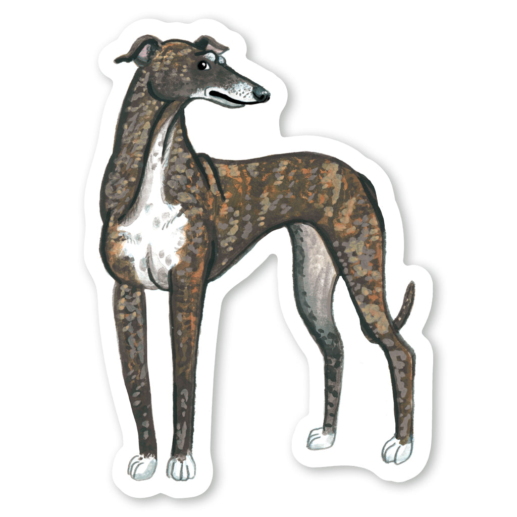 Greyhound Sticker by Party Mouse Studio