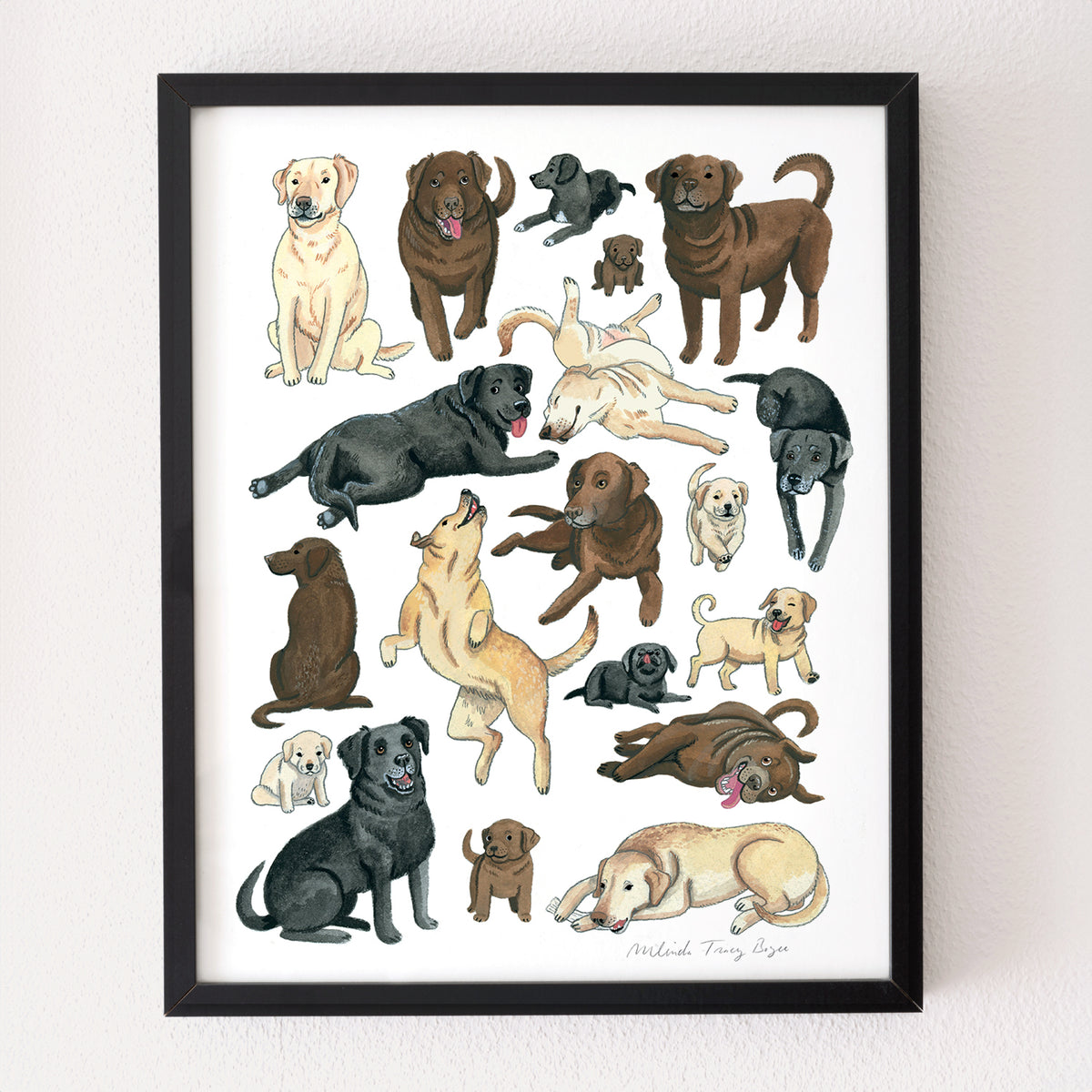 Labrador Retriever Art Print by Party Mouse Studio