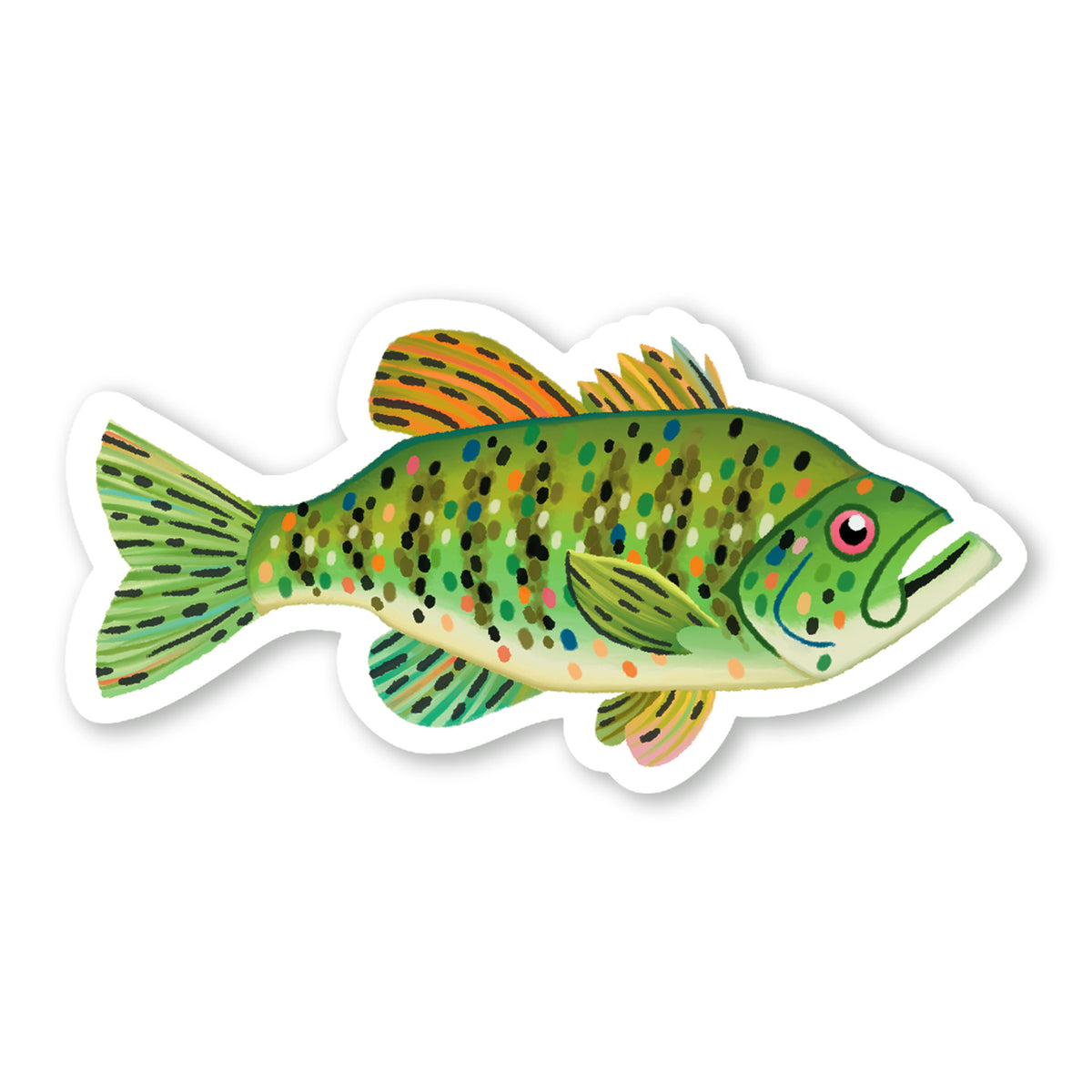 Largemouth Bass Sticker — Party Mouse Studio