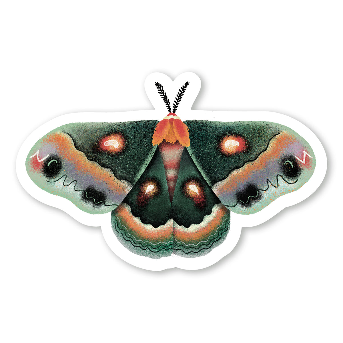 Moth Sticker — Party Mouse Studio