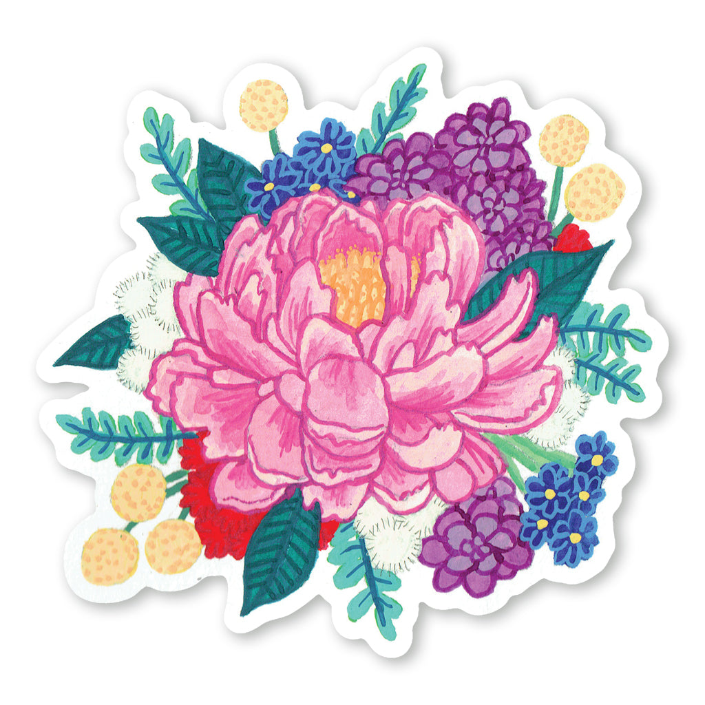 Peony Sticker by Party Mouse Studio