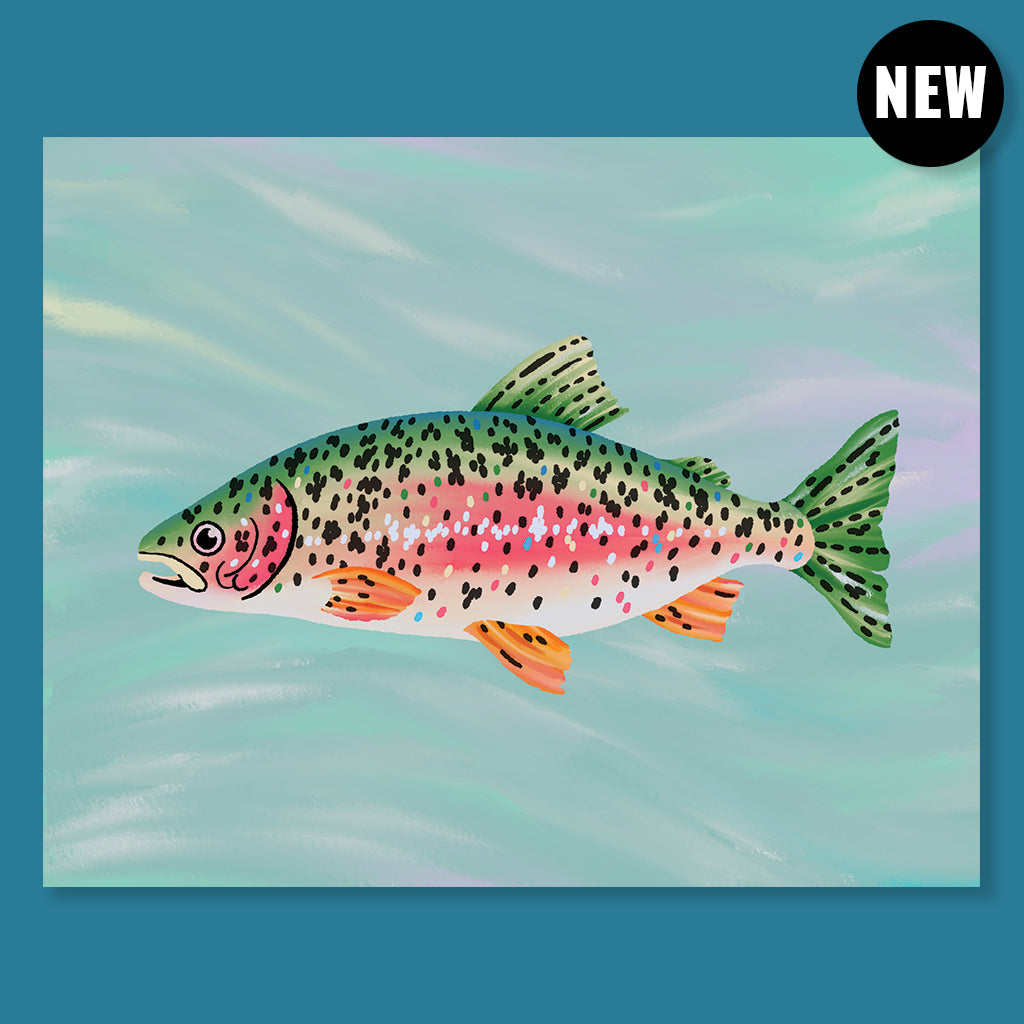 Rainbow Trout Print — Party Mouse Studio