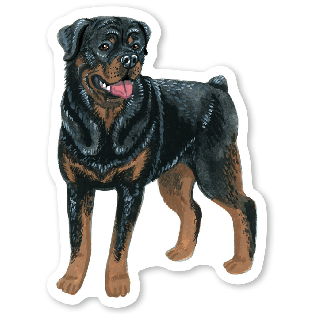 Rottweiler Sticker by Party Mouse Studio