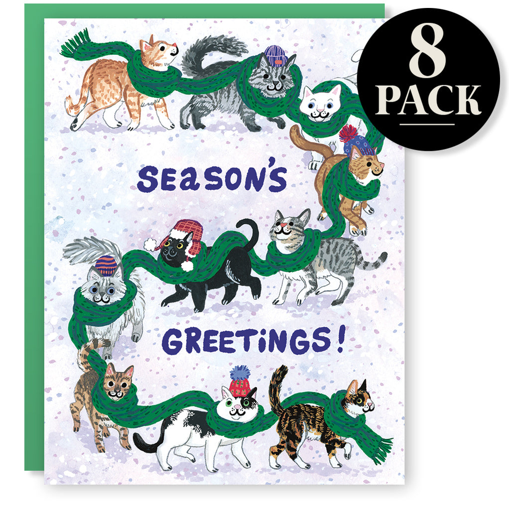 Scarf Cats Card Box — Party Mouse Studio