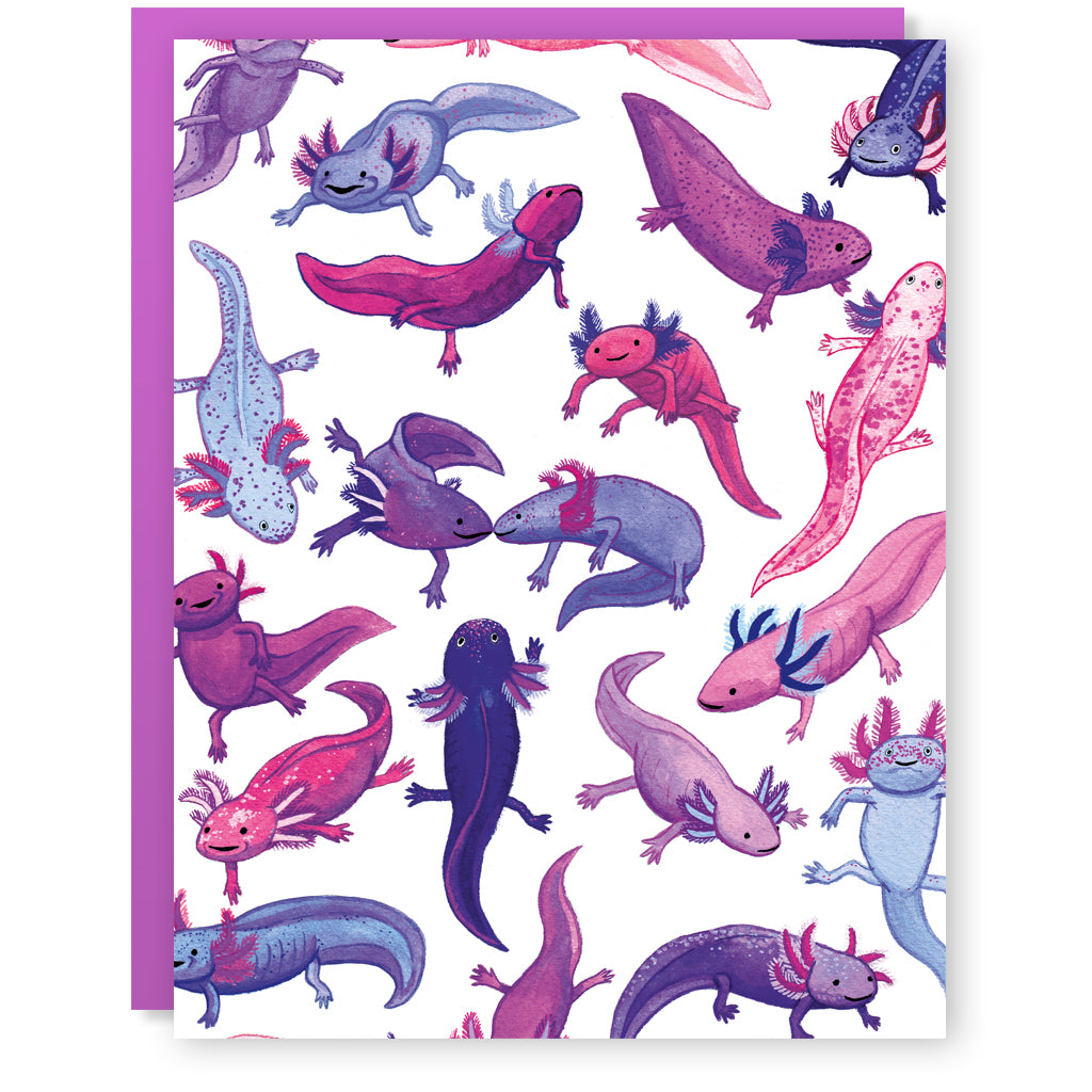 Axolotl Card — Party Mouse Studio