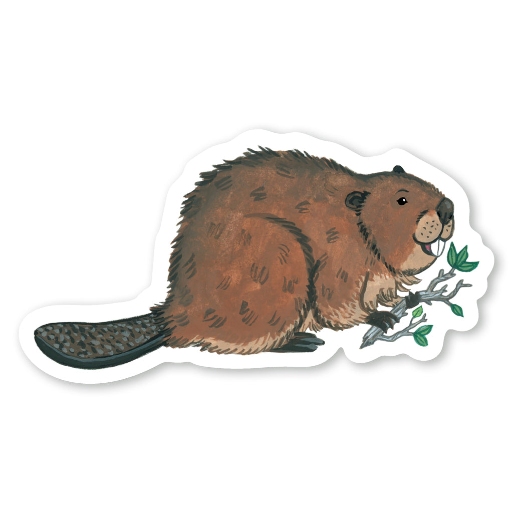 Beaver Sticker by Party Mouse Studio