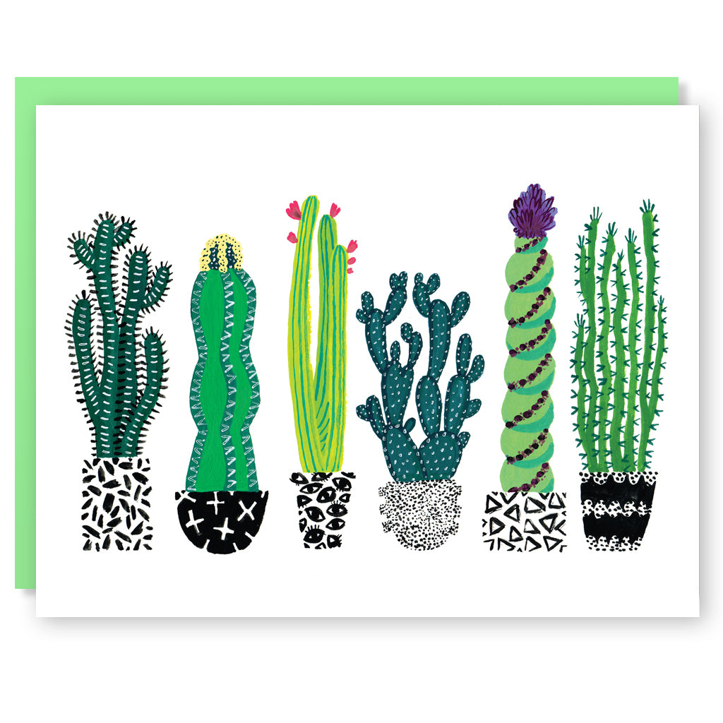 Cactus Row Card — Party Mouse Studio