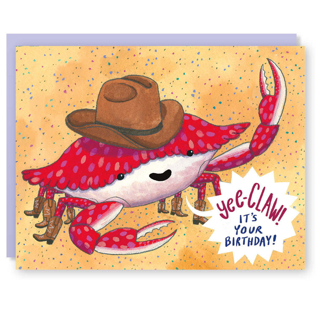 Birthday Crab Card — Party Mouse Studio