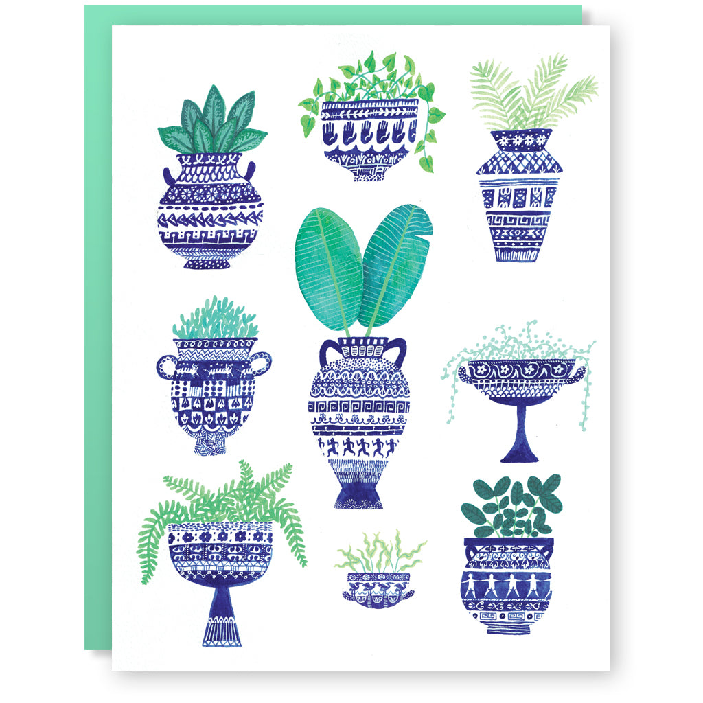 Greek Greenery Card — Party Mouse Studio