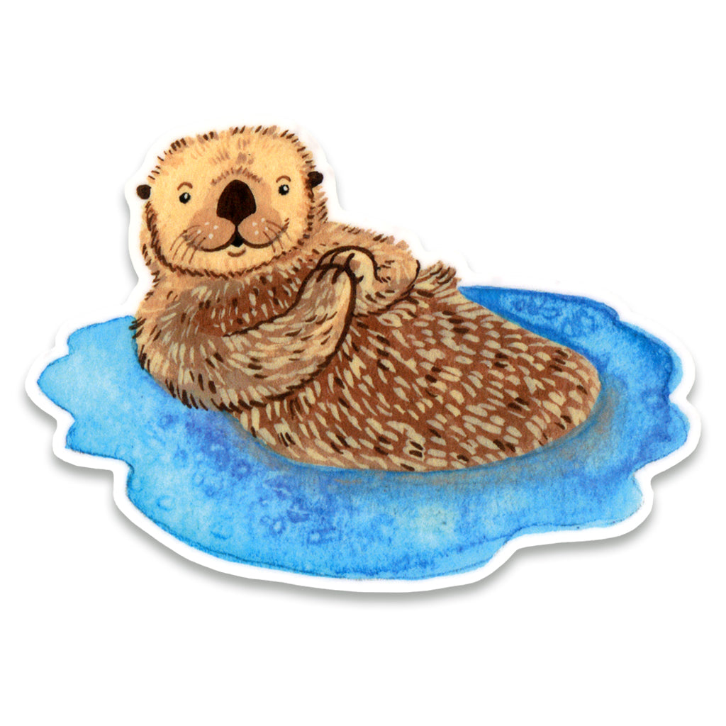 Otter Sticker by Party Mouse Studio