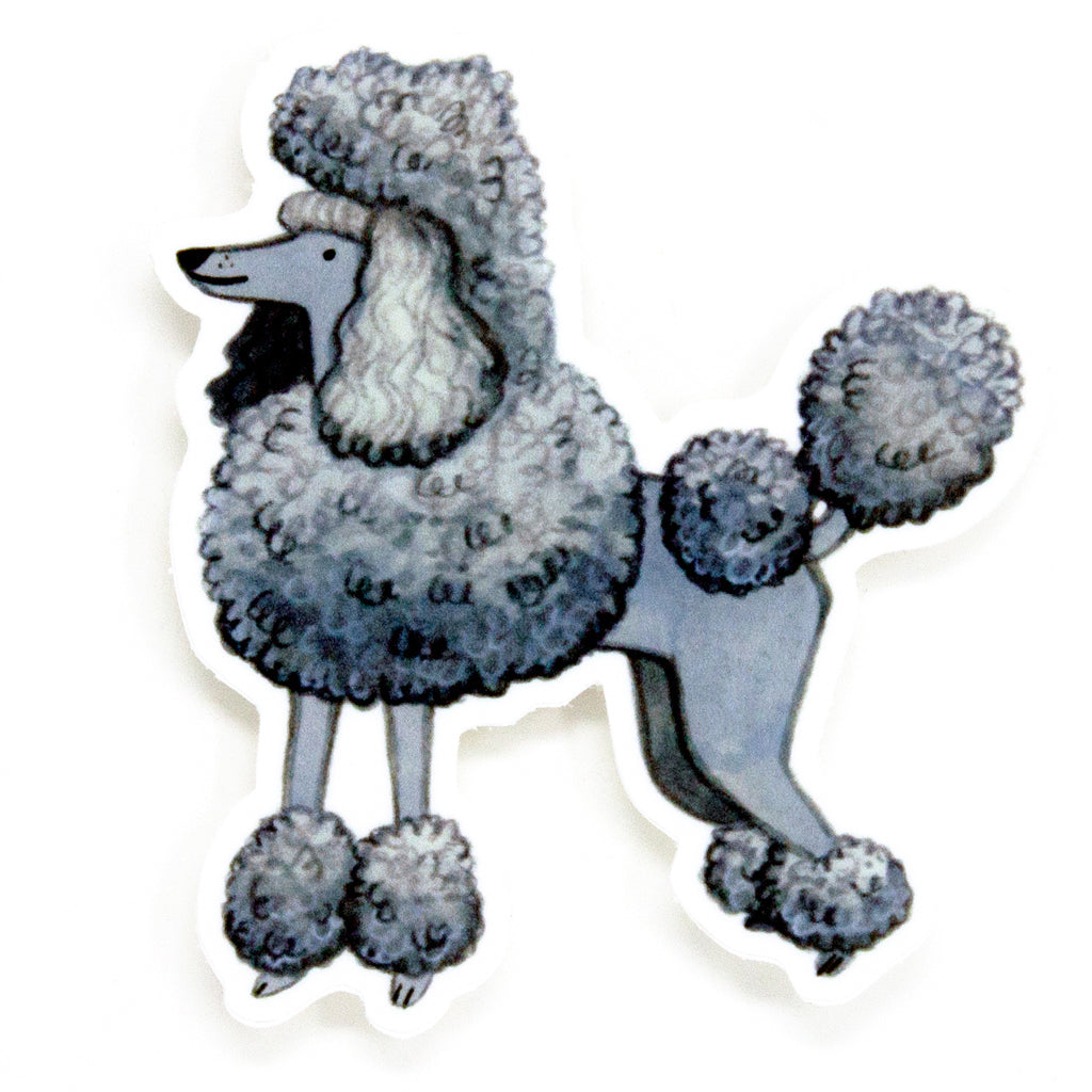 Poodle Sticker by Party Mouse Studio