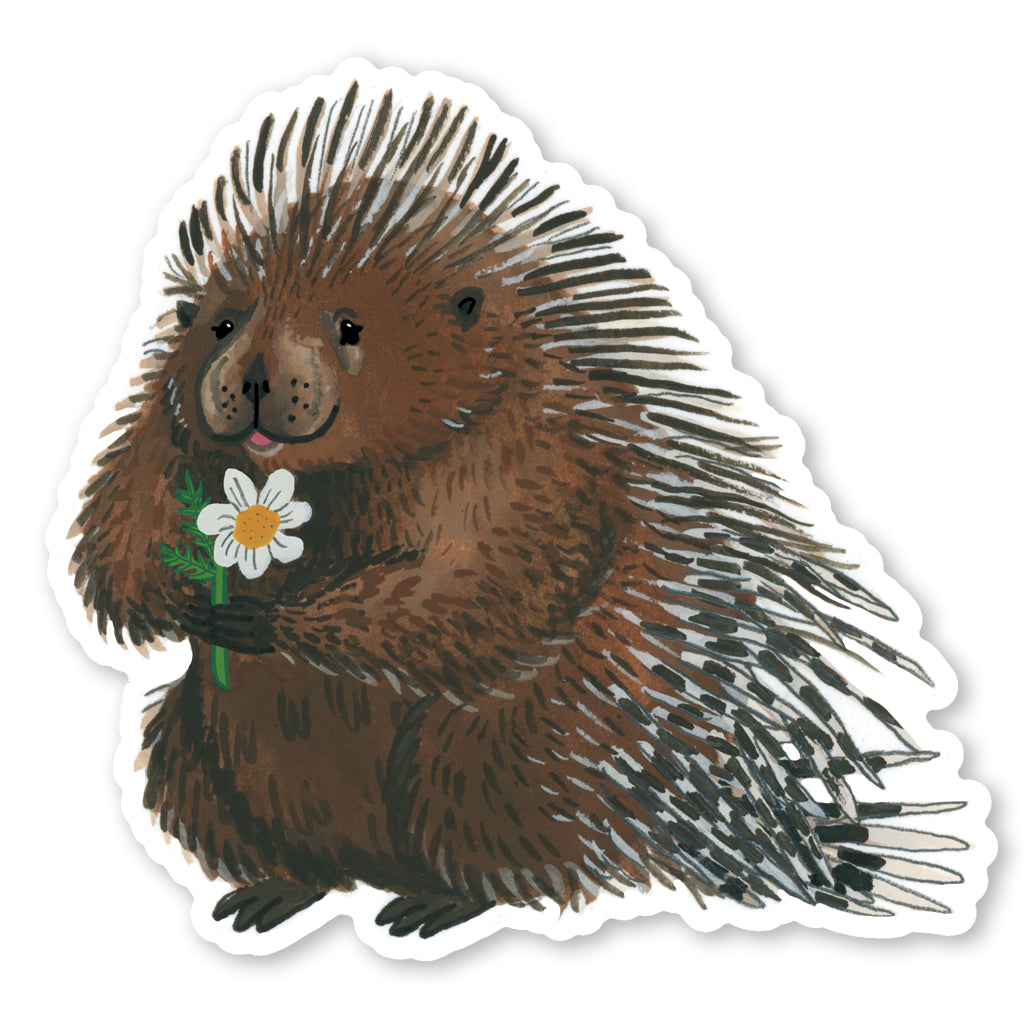 Porcupine Sticker by Party Mouse Studio