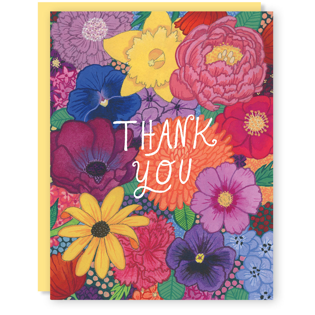 Thank You Flowers Card — Party Mouse Studio